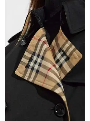 Burberry Double Breasted Belted Short Trench Coat