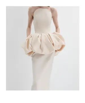 Magda Butrym Bubble Peplum Column Gown