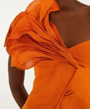 Farm Rio Ruffle One-shoulder Mini Dress