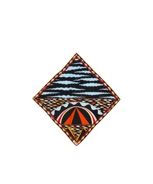 Emilio Pucci Mixed Print Silk Scarf - Black