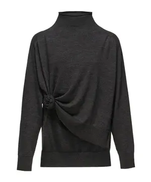 Magda Butrym Knotted Wool Turtleneck