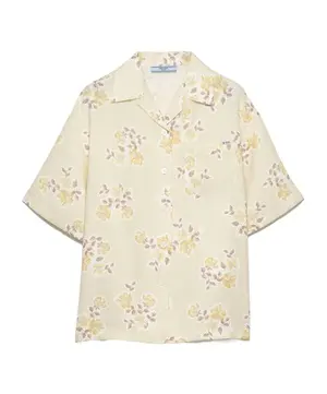 Prada Floral Print Old Linen Shirt