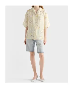 Prada Floral Print Old Linen Shirt
