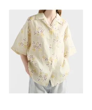Prada Floral Print Old Linen Shirt