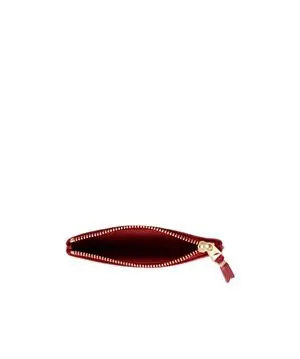 Comme Des Garçons Logo Printed Zipper Wallet - Red