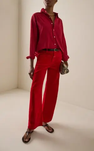 Closed Tori-x Stretch-corduroy Mid-rise Barrel-leg Jeans - Red
