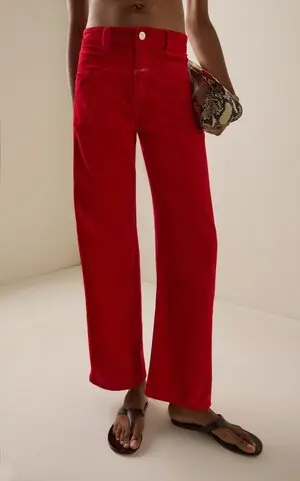 Closed Tori-x Stretch-corduroy Mid-rise Barrel-leg Jeans - Red