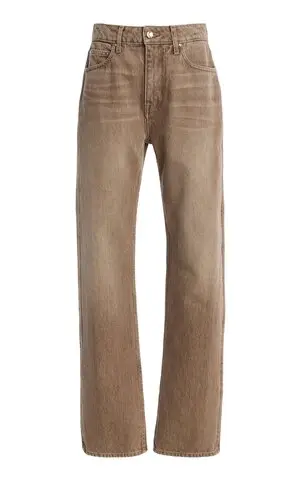 Ossou Holt Rigid Mid-rise Straight-leg Jeans - Brown