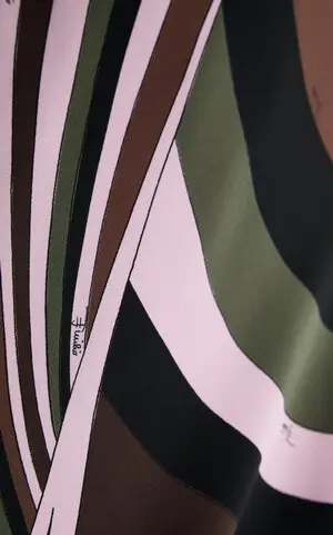 Emilio Pucci Asymmetric Silk Midi Dress