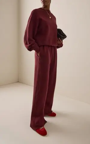SLVRLAKE Cotton Wide Sweatpants - Red