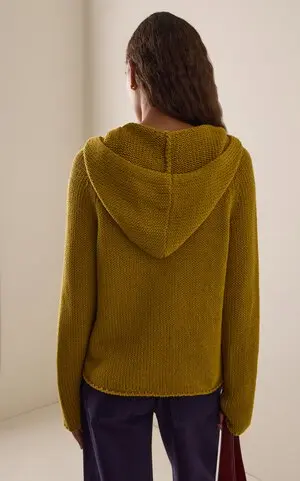 Still Here Bear Zip-up Cotton Sweater