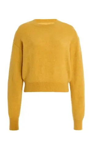 Ossou Ada Draped Wool Sweater - Yellow