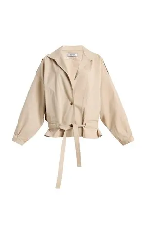 RE/DONE Debbie Belted Cotton-blend Jacket
