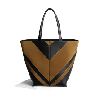 Phoebe Philo Chevron Top Handle Bag - Brown