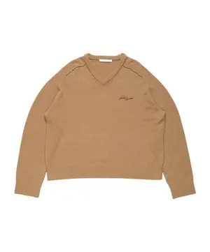 Acne Studios Camel Hair V-neck Sweater - Light Camel