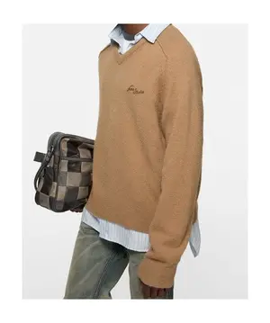 Acne Studios Camel Hair V-neck Sweater