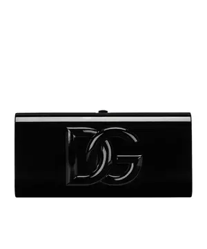 Dolce & Gabbana Dolce Gabbana Logo Embossed Box Clutch Bag