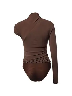 Pinko Asymmetric Draped Bodysuit Top