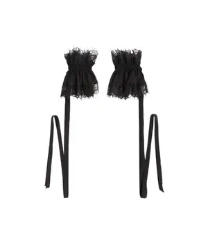 ANN DEMEULEMEESTER Birte Lace-ruffle Cuffs - Black