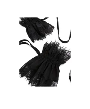 ANN DEMEULEMEESTER Birte Lace-ruffle Cuffs - Black