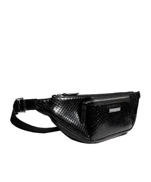 Gucci Flatpack Python Small Belt Bag - Black