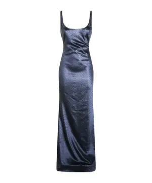 Elisabetta Franchi Bow-back Satin Maxi Dress
