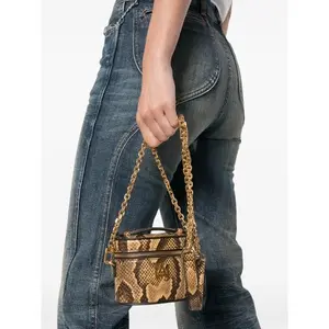 Amiri Nano Snake-effect Logo-plaque Vanity Mini Bag