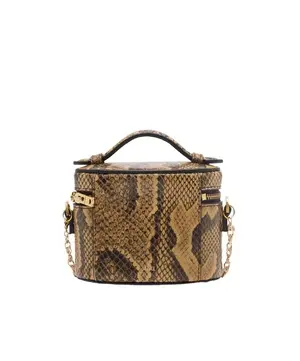Amiri Nano Snake-effect Logo-plaque Vanity Mini Bag