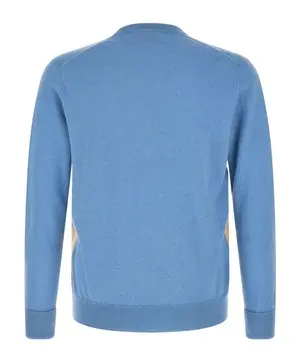 BALLANTYNE Diamond Intarsia V-neck Sweater