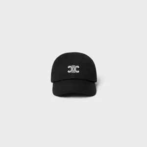 Celine Triomphe Richelieu Cap In Light Cotton Twill