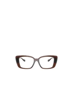 Versace Square Frame Glasses - Brown