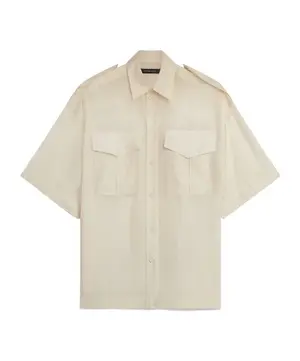 Phoebe Philo Short-sleeved Shirt - Vanilla