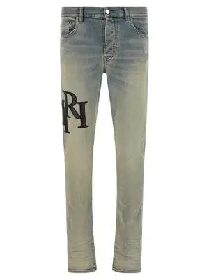 Amiri Staggered Logo' Jeans - Blue