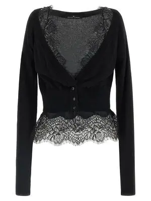 ERMANO SCERVINO Ermanno Scervino Lace Cardigan - Black
