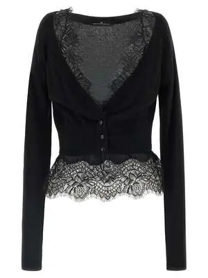ERMANO SCERVINO Ermanno Scervino Lace Cardigan - Black