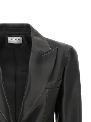 Balmain Leather Blazer