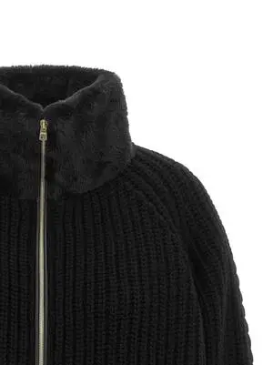 Herno Cardigan With Fur Insert