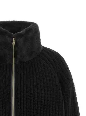 Herno Cardigan With Fur Insert
