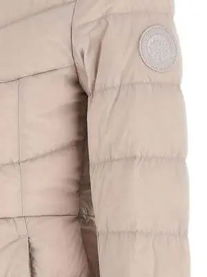 Canada Goose Quilted 'clair' Padded Down Jacket - Cream