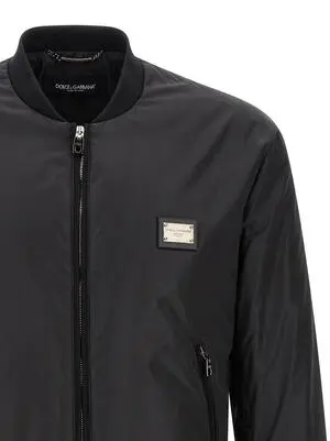 Dolce & Gabbana Logo Plaque Bomber Jacket
