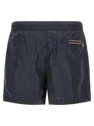 Moncler Logo Patch Swim Shorts - Blue