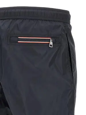 Moncler Logo Patch Swim Shorts - Blue