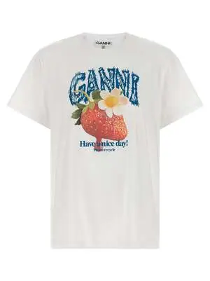 GANNI Strawberry' T-shirt - White