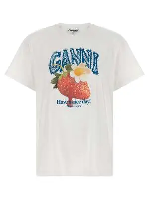GANNI Strawberry' T-shirt - White