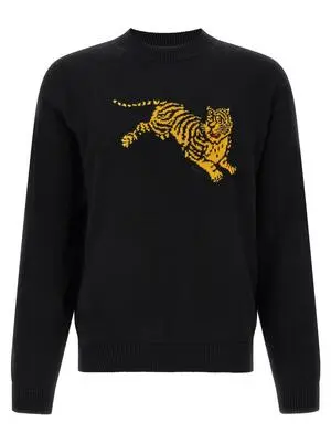Kenzo Jumping Tiger' Intarsia Sweater - Black