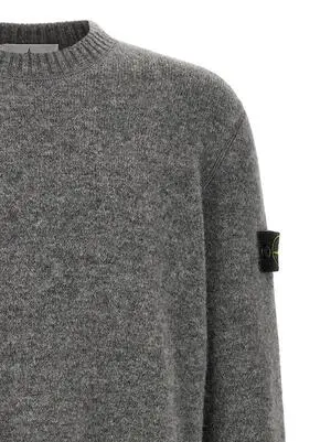 Stone Island 5100050' Crew Neck Sweater With Logo Badge