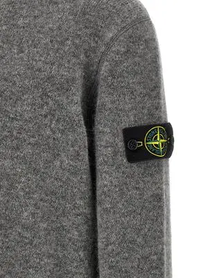 Stone Island 5100050' Crew Neck Sweater With Logo Badge