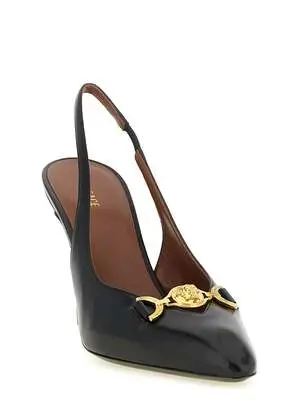 Versace La Medusa' Leather Slingbacks