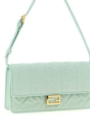 Fendi Baguette' Wallet On Chain - Green