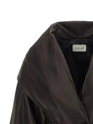 Magda Butrym Shawl Collar Leather Jacket